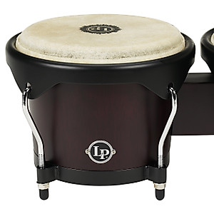 Latin Percussion LP601NY-DW LP City Wood Bongos - Dark Wood 7-inch