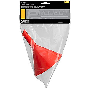 Performance Tool 1144 4-Piece Funnel, Plastic ORANGE