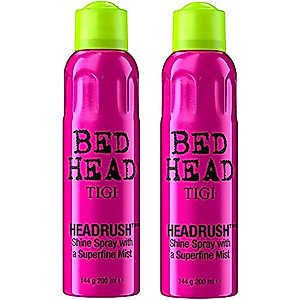 TIGI Unisex Bed Head Headrush Shine Mist Hair Spray, 5.3 Ounce (Pack of 2)
