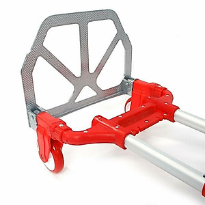 170lbs Cart Folding Dolly Truck Hand Collapsible Trolley Luggage Aluminium Red