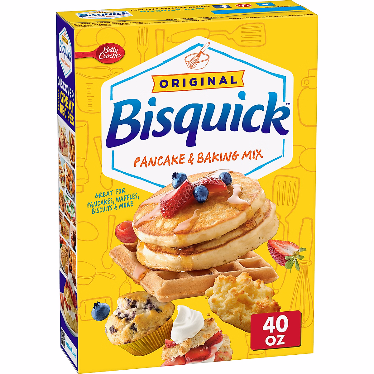 Betty Crocker Bisquick Original Pancake & Baking Mix, 40 oz.