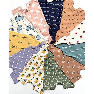 PARADE Organic Tank Rompers - Signature Prints Yellow Ukuleles 6-12 Months