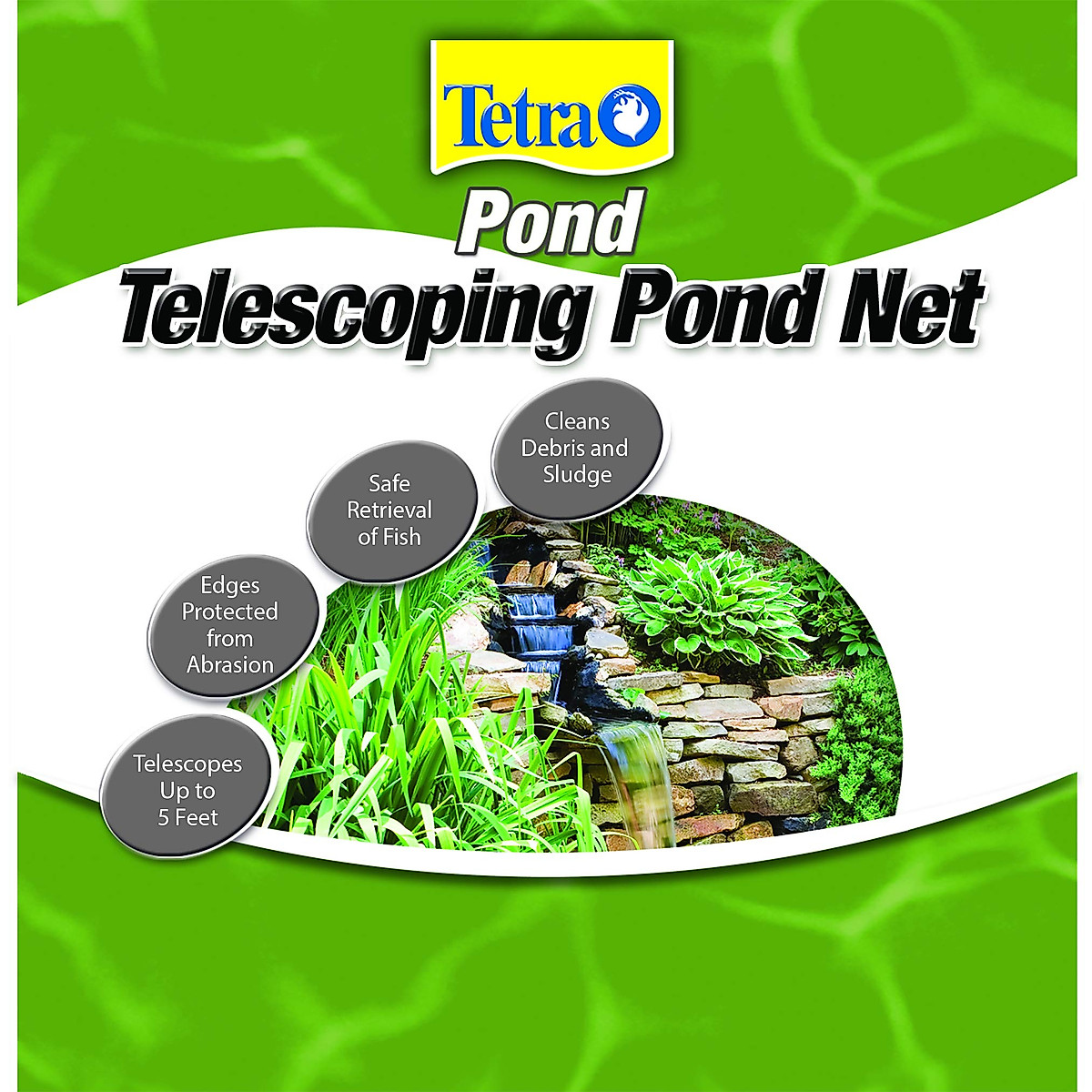 TetraPond Telescoping Pond Net, 14-Inch Diameter Ring,Black/Silver