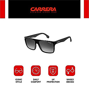 Carrera unisex adult Carrera 5039/S Sunglasses, Black/Dark Gray Gradient, 58mm 16mm US