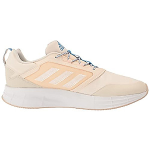 adidas Women's Duramo Protect Running Shoe, Wonder White/Zero Metallic/Pulse Blue, 8.5