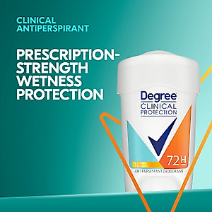 Degree Clinical Protection Antiperspirant Deodorant 72-Hour Sweat & Odor Protection Summer Strength Antiperspirant for Women 1.7 oz
