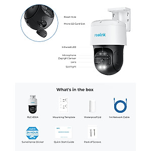 REOLINK RLC-830A - 4K PTZ PoE Camera System, Outdoor IP Security Camera, 355° Pan & 90° Tilt, Smart Detection, Auto-Tracking,Secured Local Storage, Color Night Vision