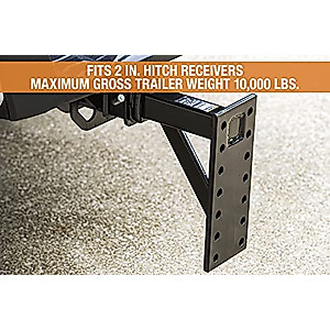 Buyers Products PM812 6 Position Pintle Hook Mount With 12.25 Inch Shank