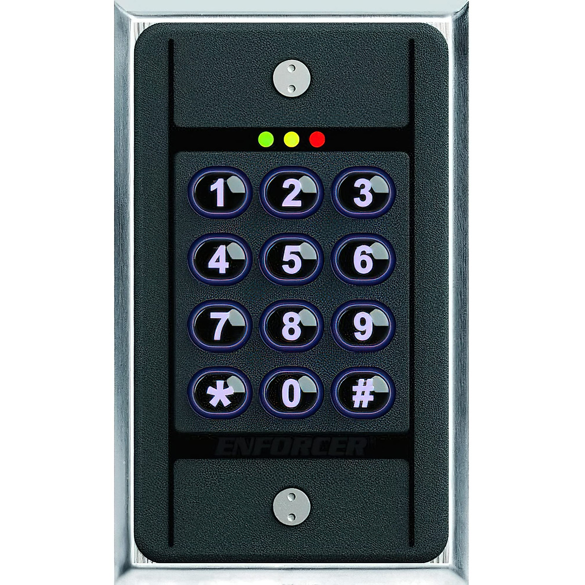 Seco-Larm SK-B111-PQ Bluetooth Access Controller Indoor Single-Gang Keypad with Proximity Reader, Multiple User Types, App-Based Setup, Up to 200 Users, Easy Backup/Restore, Wrong-Code Lockout