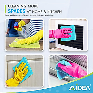AIDEA Microfiber Cleaning Cloths-8PK, Softer Highly Absorbent, Lint Free Streak Free for House, Kitchen, Car, Window Gifts(12in.x16in.)—8PK