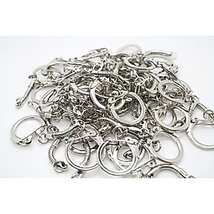 Key Chains Snake Chain with Snap End and Jump Ring for Craft Findings - Pack of 50