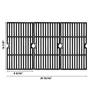 BBQMall Uniflasy Grill Parts Kit for Charbroil 463436215, 463436213, 463436214, 467300115, G432-001N-W1 G432-Y700-W1 G432-0096-W1 Grill Burner Tube Heat Plate Tent Cooking Grate Crossover Ignitior