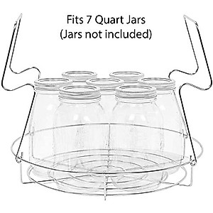 Concord 7 Pieces Premium Stainless Steel Canning Set Starter Kit w/Rack. No Rust, Extra Stability. BULK PACKS (Canning Set)