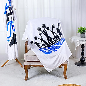 VitalCozy 12 Pcs Cheer Blanket Bulk 50'' x 40'' Cheer Gifts Cheerleading Gifts Soft Flannel Cheerleader Blanket Throw Blanket Summer Blankets for Cheer Team Competition Gifts(Blue)