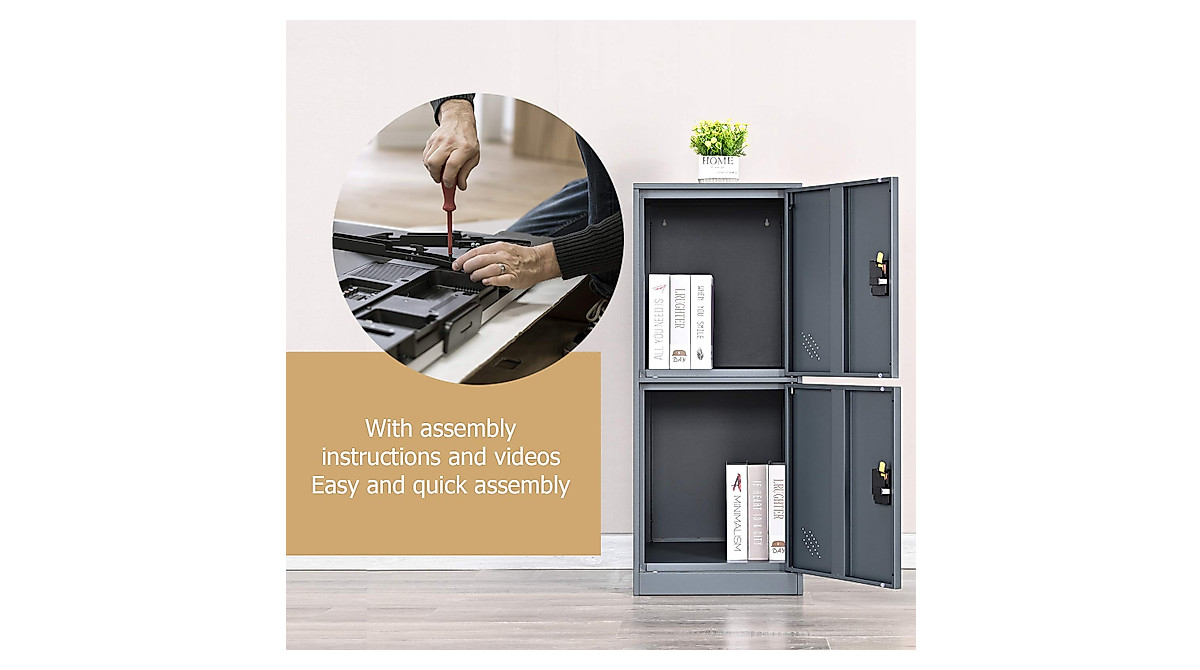 MECOLOR Vertical Locker - Durable Storage for Home & Office