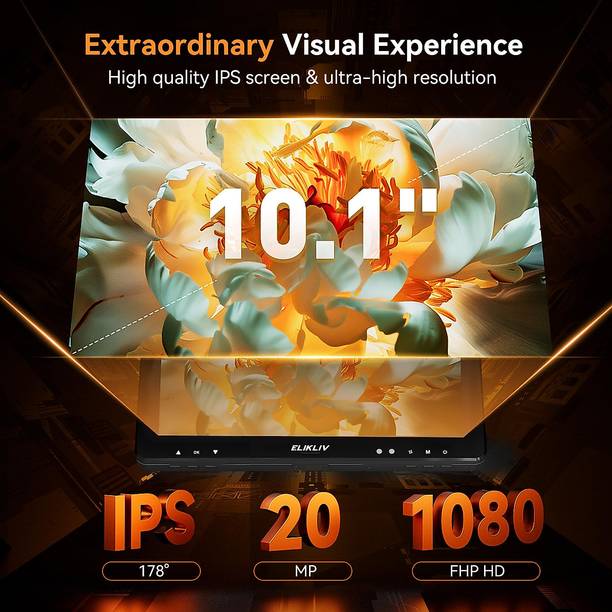 Elikliv EDM9 Max Digital Microscope: 10.1" 1500X 20MP HD IPS HDMI Coin Microscope Magnifier for Error Coins with Screen & Light, LCD Soldering Microscopes for Adults, PC/TV View, 64GB