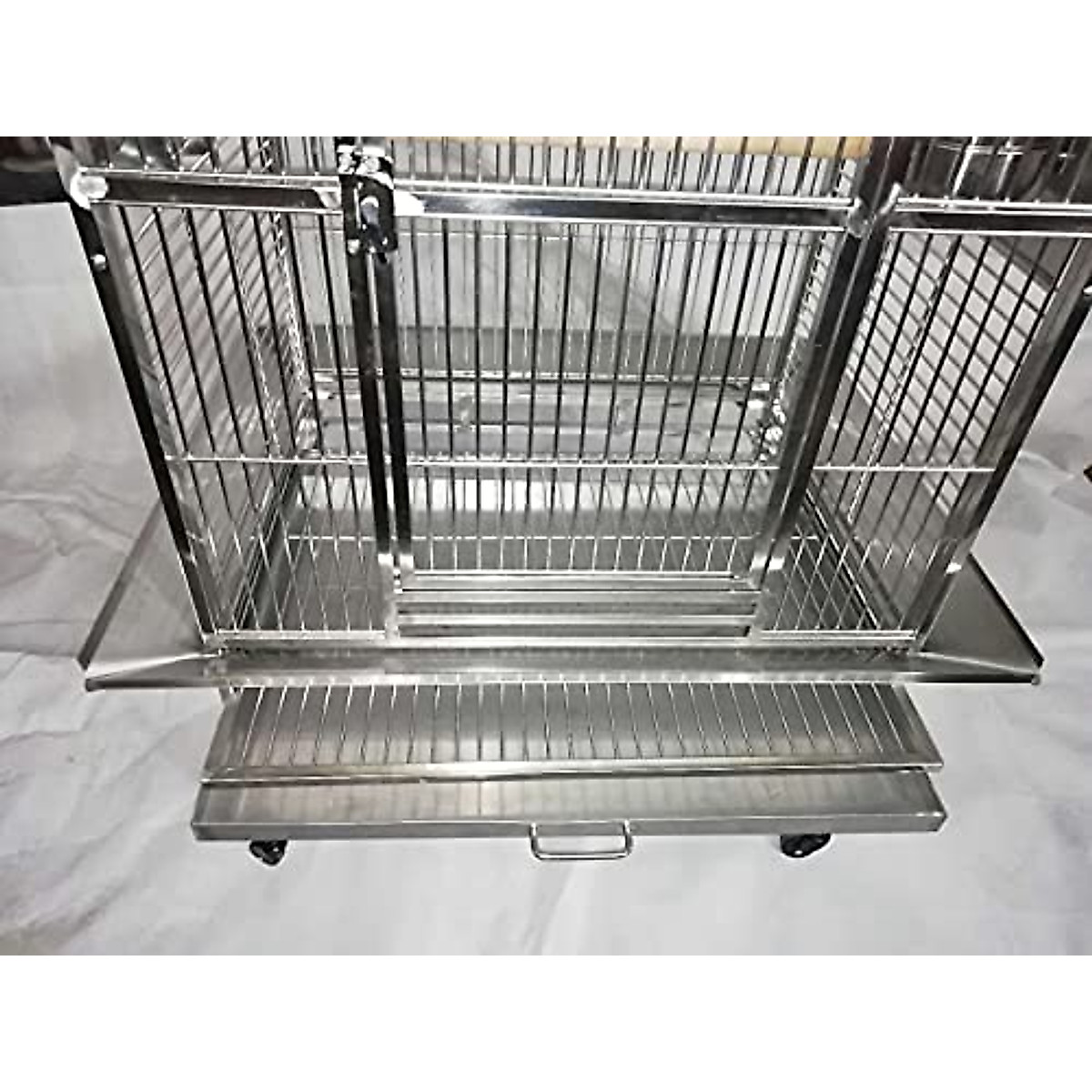 BMWPET SUS201 Stainless Steel DOMETOP Style Bird CAGE Parrot CAGE 28"X20"X60"
