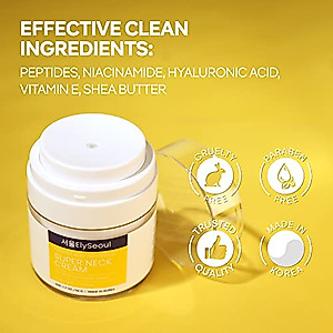 Korean Skin Care Neck Cream, Skin Tightening Cream, Neck Firming Cream Improves Skin Elasticity and Reduce Neck Lines, Anti Aging Moisturizer for Neck & Décolleté - Day & Night Skin Firming and Tightening Lotion 1.7 FL OZ