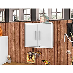 Manhattan Comfort Eiffel 4-Piece Garage Storage Set in White