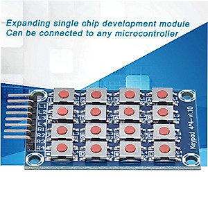 haillusty Upgrade Your Electrical with Keyboard MCU Module: 8-Pin Expansion Board 4x4 Array Keypad Button Matrix Controller Programmable DIY Microcontroller Kit for External Keyboard Interface