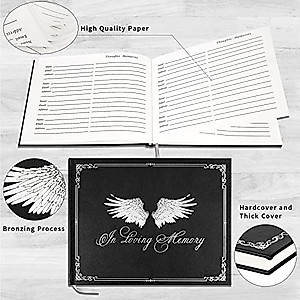 TAOPE Funeral Guest Book| Memorial Guest Book | Celebration of Life Funeral Guest Book| in Loving Memory | 10.2” x 7.8”, Guest Sign in Book