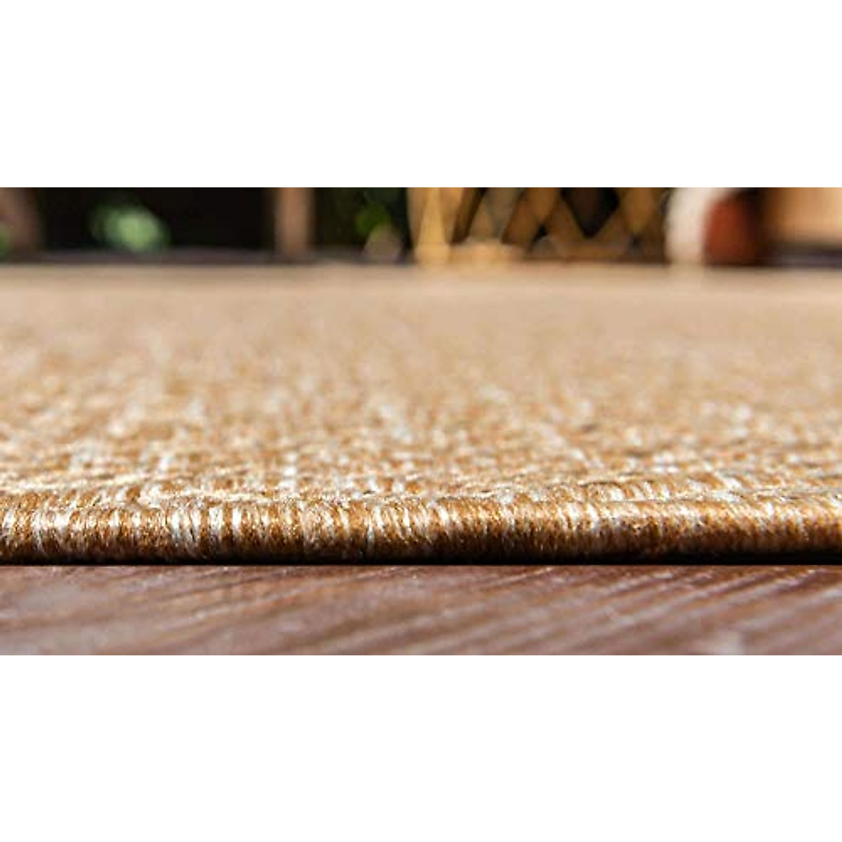 Unique Loom Modern Collection Distressed, Stripes, Helix, Vintage, Indoor and Outdoor Area Rug, 2 ft 2 in x 3 ft, Light Brown/Beige