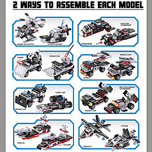 570 PCS Robots Building for Kids - Build a Robot Construction Bricks Mecha Assembly Toys Vehicle Sets Compatible with Lego, Gift for Boys Girls 6-12