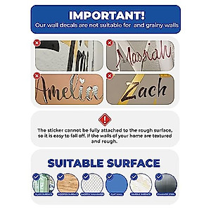 Multiple Font Wall Decor Bright Letter and Shimmer Colors I Custom Name & Initial I Baby Girl I Nursery Wall Decal for Baby Room Decorations I Wall Sticker for Bedroom I Multiple Options for Customization