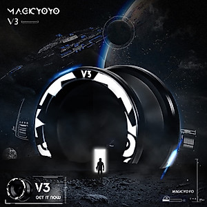 Pro Yoyo V3 - Aluminum Yoyo, Responsive & Unresponsive, Ideal for Kids + Strings + Bag + Bearing + Tool (Black)