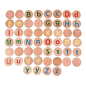 The Freckled FROG-FF2999 Matching Pairs - Alphabet - Set of 52 - Ages 2+ - Wooden Memory Game for Preschoolers and Elementary Kids - Match Uppercase and Lowercase - Teach Letters, Words and Colors