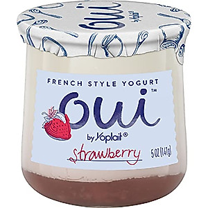 Oui by Yoplait French Style Strawberry Whole Milk Yogurt, 5 OZ Jar