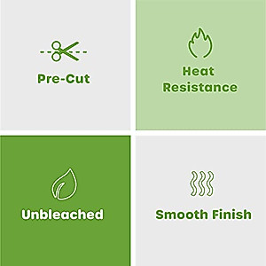 [200 Count] 12 x 16 Inch Precut Baking Parchment Paper Sheets Unbleached Non-Stick Sheets for Baking & Cooking - Kraft