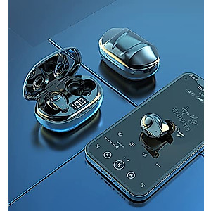 EBAKIN YH09 True Wireless Earbuds Bluetooth 5.1 Deep Bass Headphones with Charging Case Touch Control IPX7 Waterproof Sports Earphones in-Ear Built-in Mic Headset for iPhone and Android