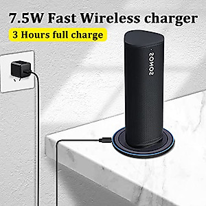 KU XIU Magnetic Wireless Charger Compatible with Sonos Roam, Power Up Charging Dock, Portable Bluetooth Speaker Charging Pad (No AC Adapter)