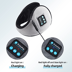 JOYSICAL Wireless Earmuffs, Headphones Earmuffs for Sleep, Wireless Earphone Ear Warmers, Winter Bluetooth Ear Muffs, Womens Ear Muffs Headphones Men's Winter Music Muff (Grey)