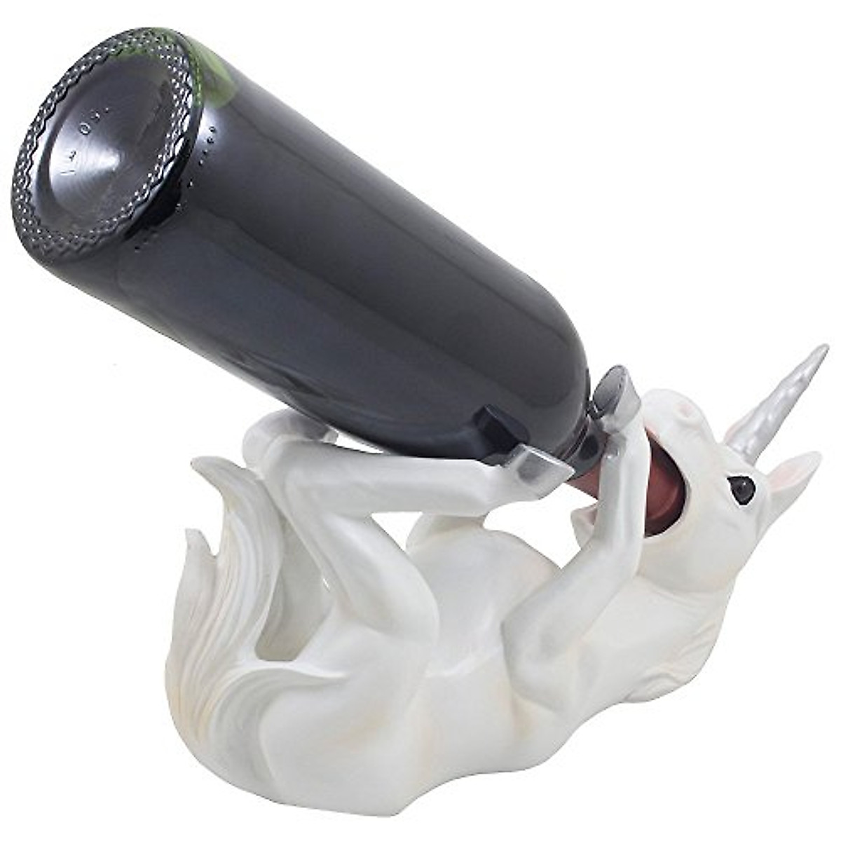 Drinking Magical Unicorn Wine Bottle Holder Display Stand Decorative Statue for Mythical Decor Bar or Counter Centerpieces As Fantasy Gifts for Wine Lovers