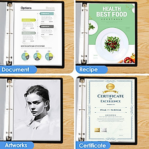 KTRIO Sheet Protector 8.5 x 11 inch Non-Glare Clear Page Protectors, Plastic Sleeves for Binders, Paper Protector for 3 Ring Binder Letter Size Top Loading, 100 Pack