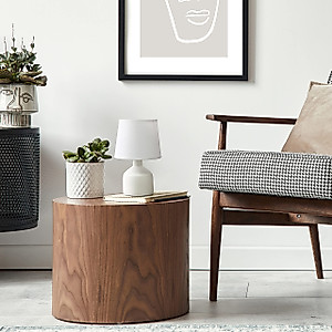 Simple Designs LT2080-OFF Mini Bocksbeutal Concrete Table Lamp, Off White