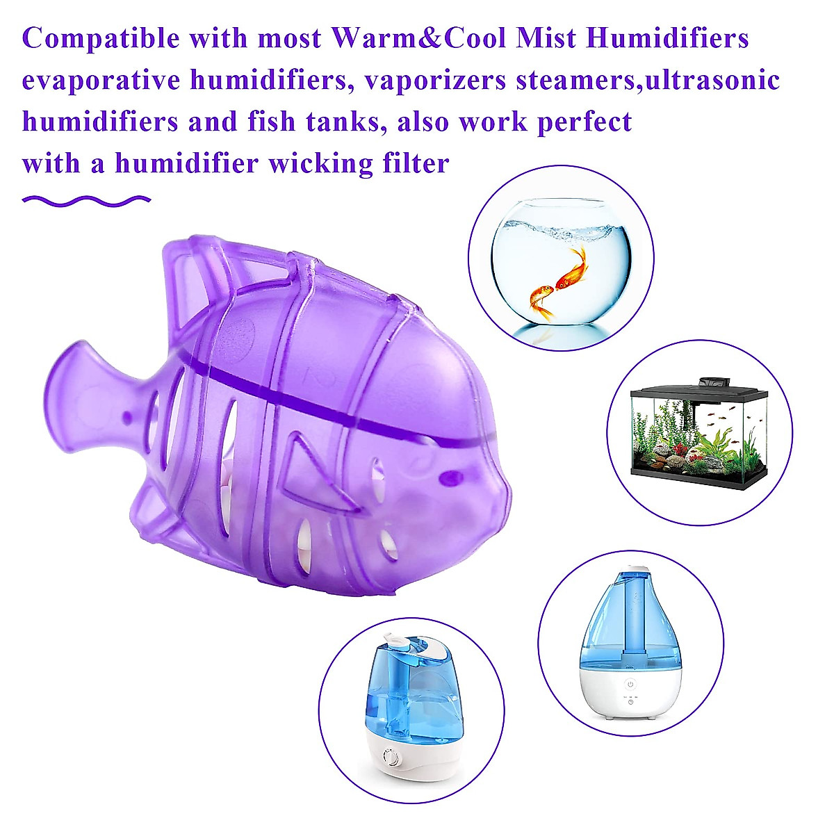 Replacement Humidifier Tank Cleaner for WARM/COOL Mist Humidifiers/Drop/Droplet/Adorable/Tanks and Fish Tanks - 12 Pack