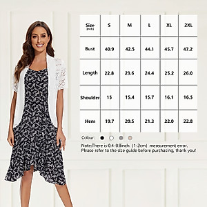 XUNZRLN Women's Elegant Short Sleeve Shrug Lightweight Soft Hollow Out Knit Open Front Cardigan White