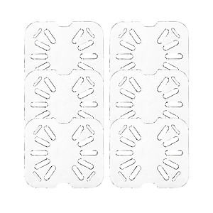 Carlisle FoodService Products Plastic Drain Shelf for 1/6 Size Food Pan Clear (Pack of 6)