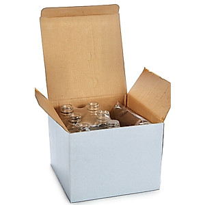 Vivaplex, 6, Clear, 4 oz Glass Bottles, with Black Fine Mist Sprayers