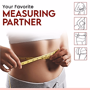 Unitedprime Flexible Tape Measure, Accurate Dual Scale Standard & Metric Measurements Tape,Soft Measuring Tape for Body, Weight Loss Sewing Tailor Craft Ruler,Blue,150cm/60 inch (White / 2 Pack)