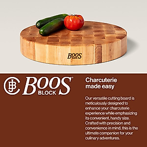 John Boos Block CCB183-R Classic Collection Maple Wood End Grain Round Chopping Block, 18 Inches Round x 3 Inches