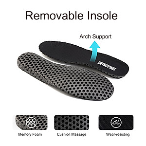 JINGAIWANG All Season Shoes Mesh Walking Breathable Comfort Slip-on Outdoor Non Slip Light Leisure Black