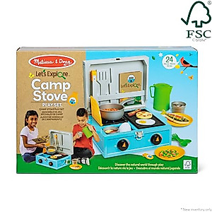 Melissa & Doug Let’s Explore Camp Stove Play Set – 24 Pieces - FSC Certified