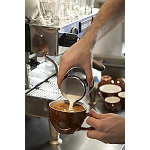 Rattleware Handle Free Stainless Steel Macchiato Pitcher - Perfect For Home, Cafe, Restaurant, Hotel, Office, Or Commercial Use - Steaming And Frothing Pitcher (12 Oz)