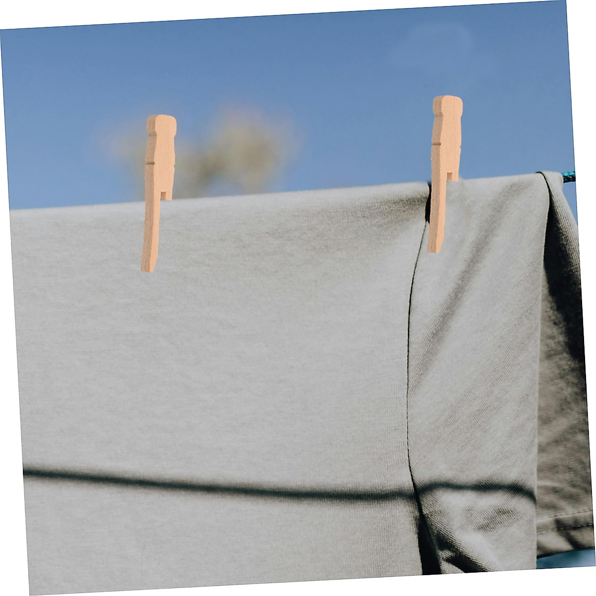 SOESFOUFU 100pcs Wooden Clothespins Clothes Clips Clothespins Clips Wood Clothespins Clothes Pegs Clothesline Laundry Pegs Windproof Clothespins Quilt Clamp Blanket Fixing Clamp Clothing Peg