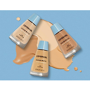 COVERGIRL Clean Matte Liquid Foundation Buff Beige 525, 1 oz (packaging may vary)