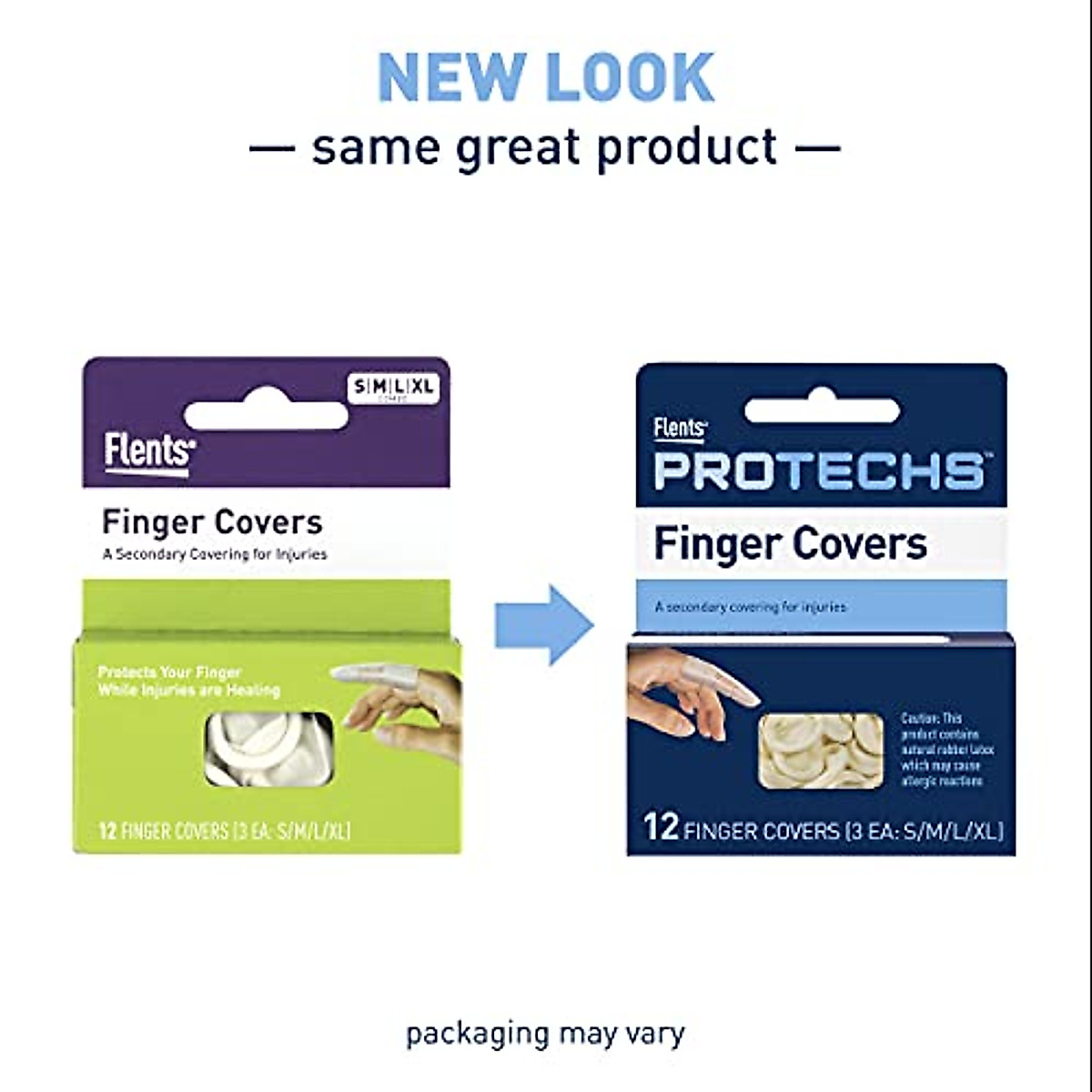 Flents First Aid Finger Covers, 12 Count, Small, Medium, Large, X-Large, Protects Finger While Healing From Injury (3 Pairs Each of S/M/L/XL) (69626) (Pack of 3)